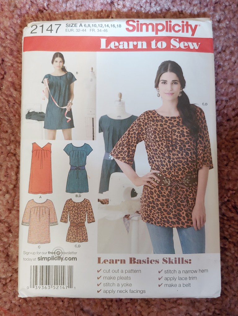 Simplicity Learn to Sew pattern #2147 – Issababy Creates