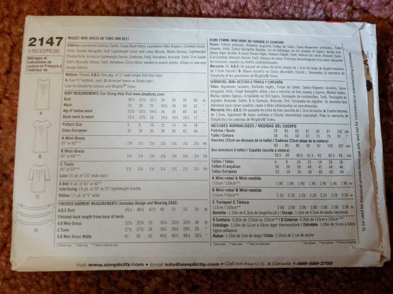 Simplicity Learn to Sew pattern #2147 – Issababy Creates